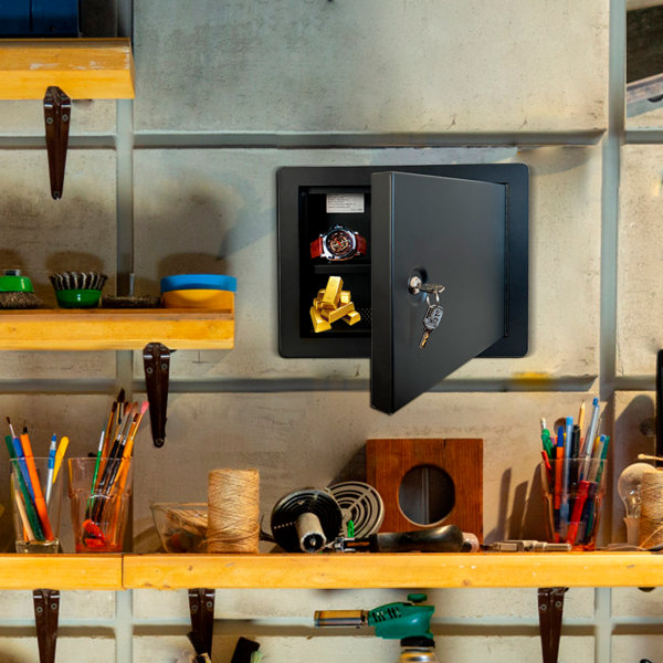 Plugsharge In-wall Safe With Key Lock – Heavy-duty Steel Lockable ...