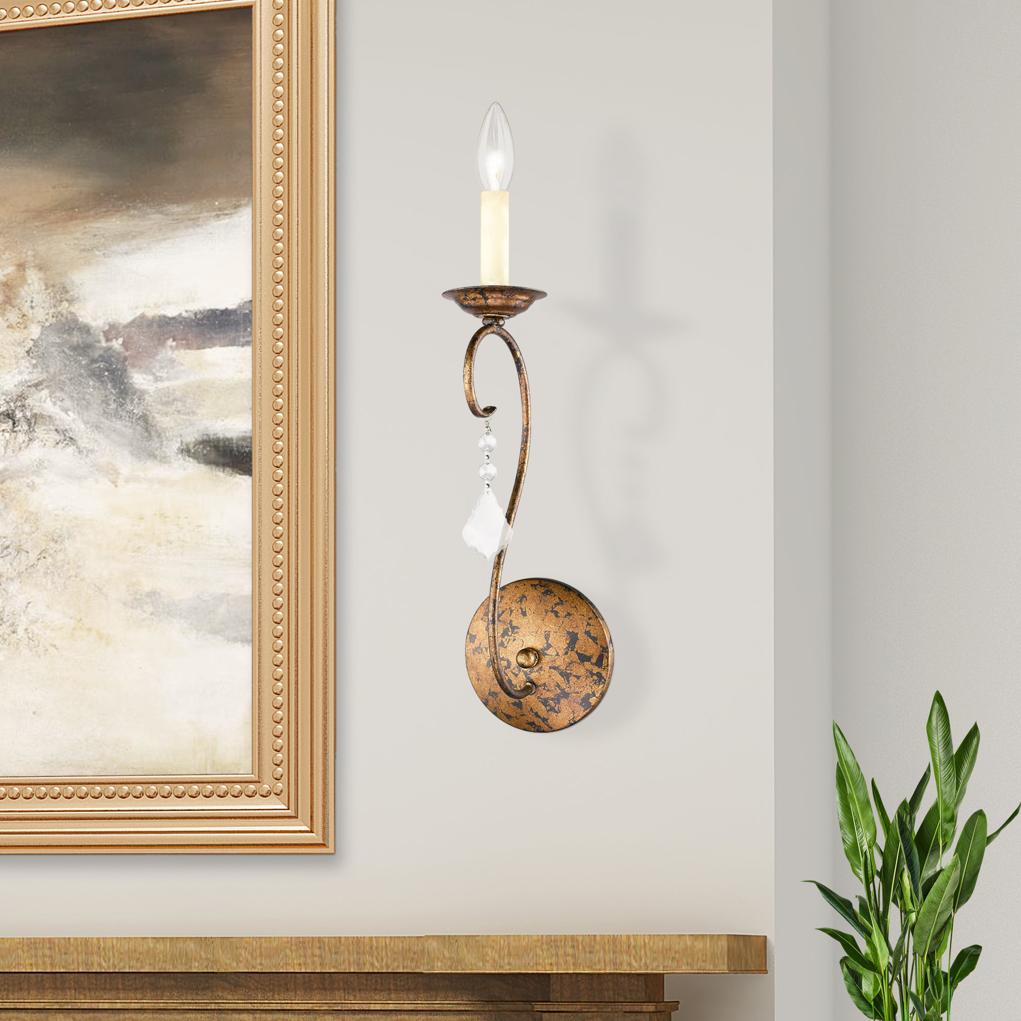 Willa Arlo™ Interiors Fabio 1-Light Candle Wall Light & Reviews ...