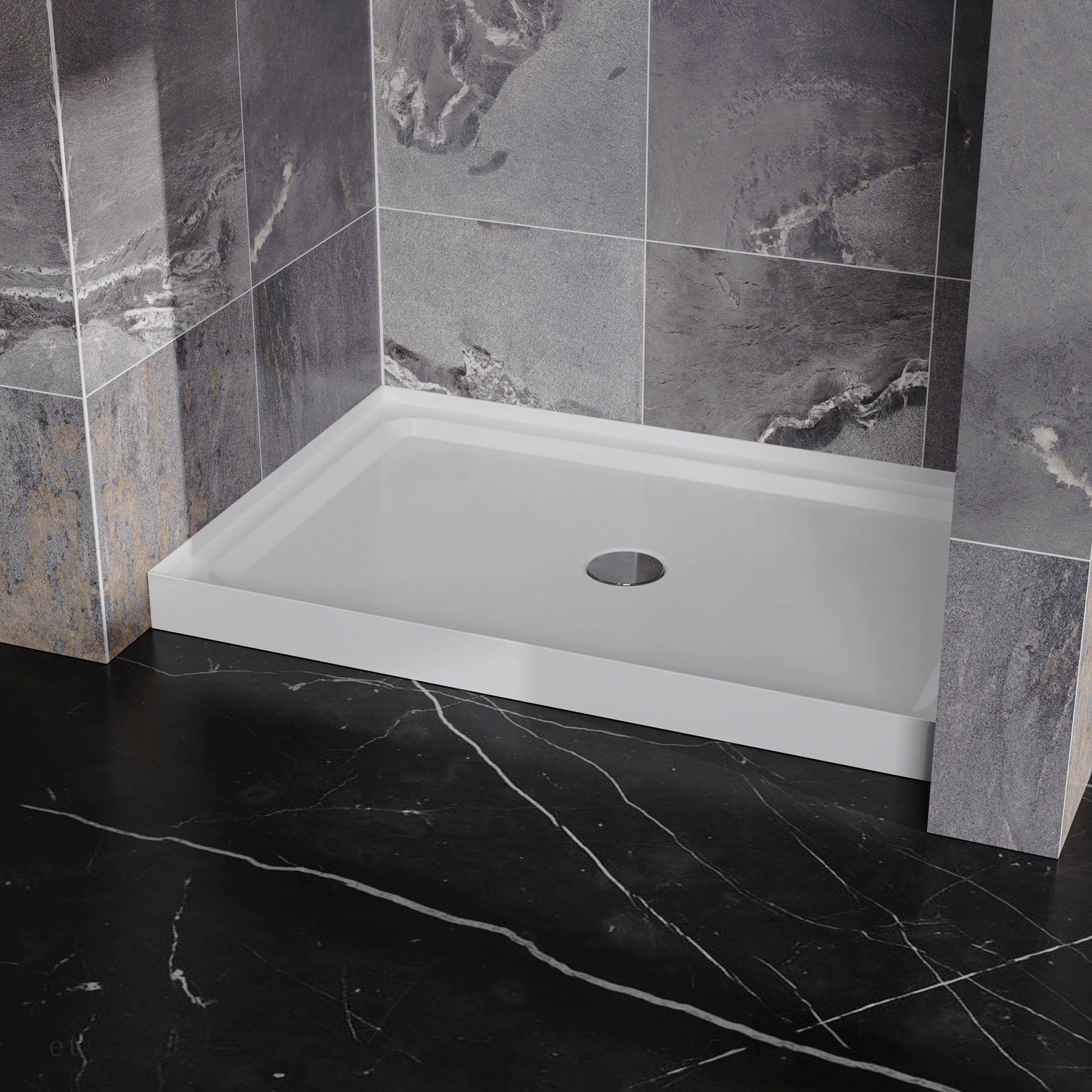 ExpressThrough Goodyo 32" X 48" Shower Base Shower Pan 4-Wall Alcove ...