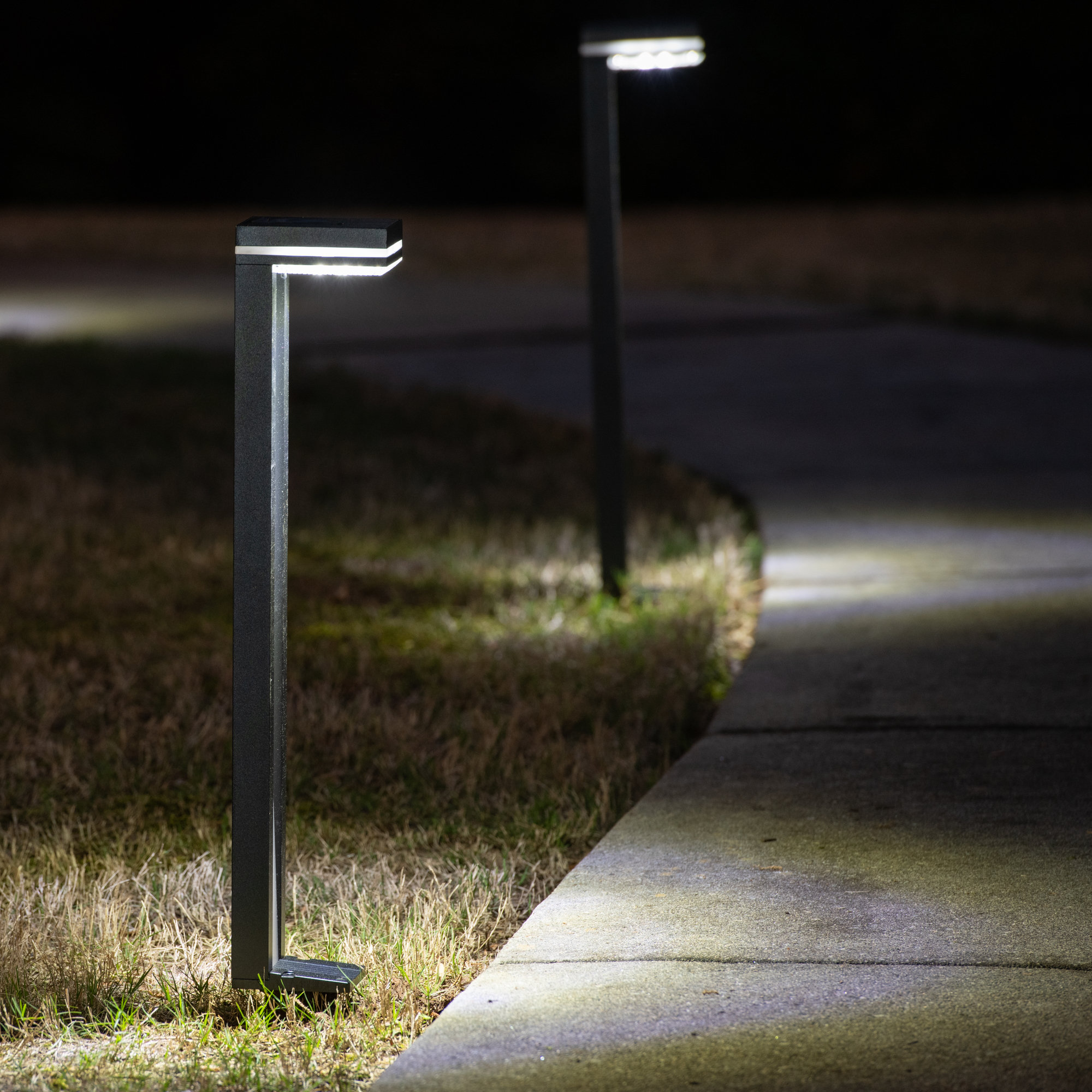 Gama Sonic Sentry Modern 60 Lumens Solar Outdoor LED Landscape Pathway ...