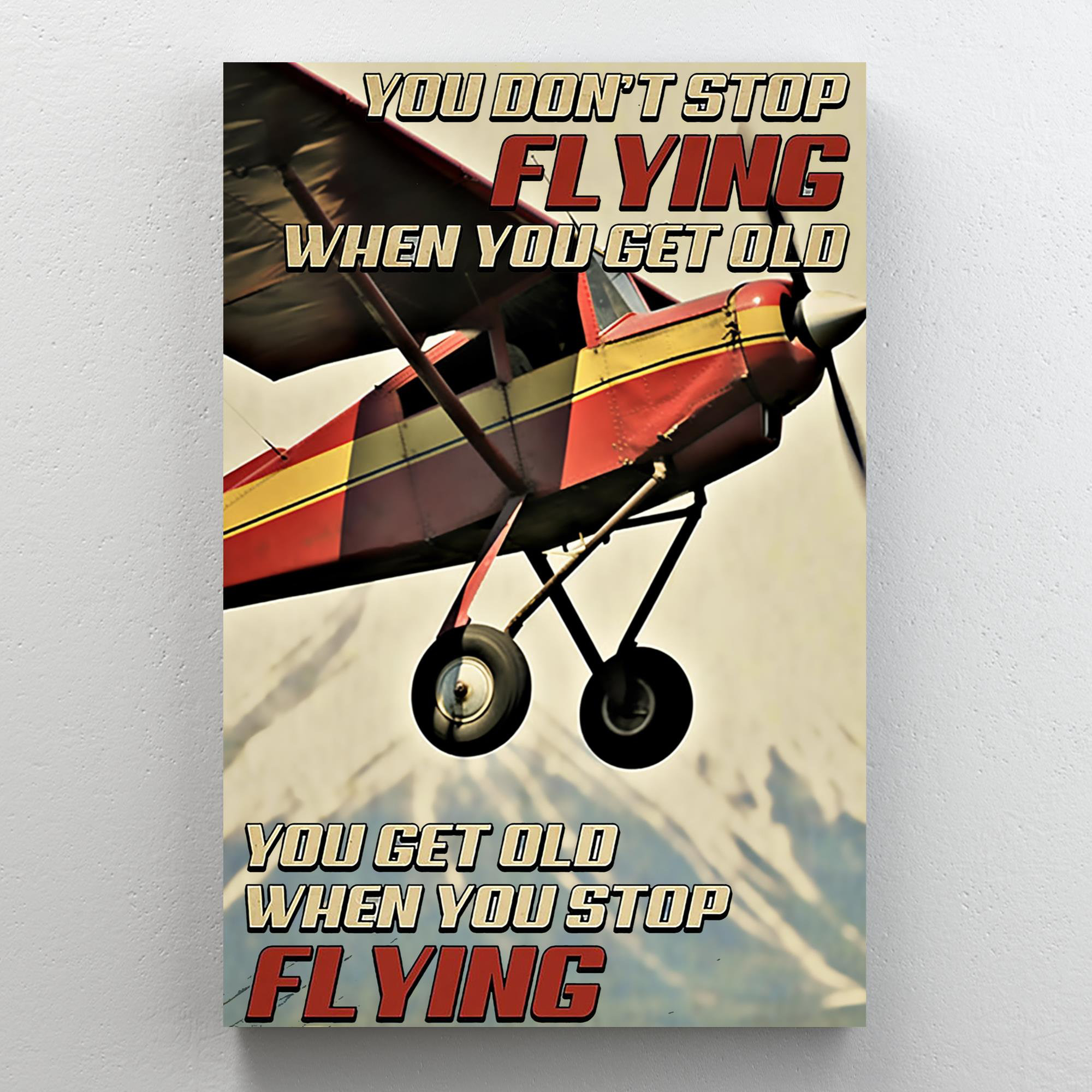 Trinx You Get Old When You Stop Flying On Canvas Graphic Art | Wayfair