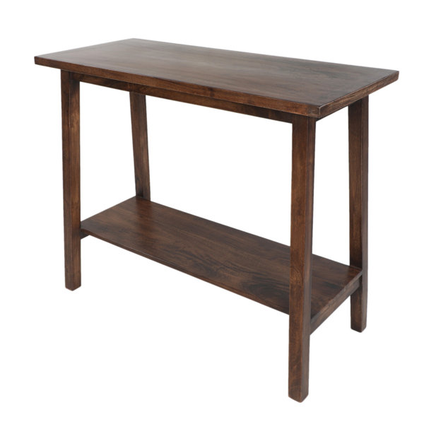 Millwood Pines Deantay 36 Inch Console Table, 1 Bottom Shelf, Walnut ...
