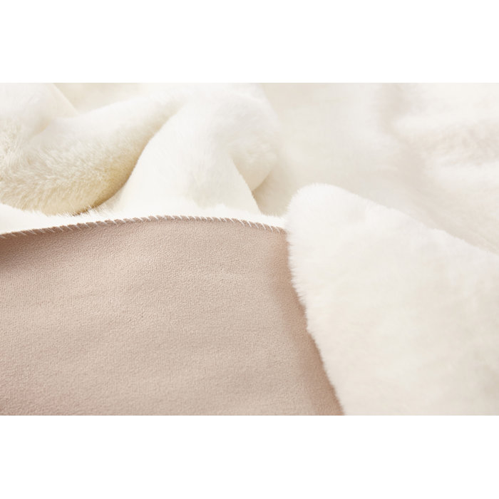 Mercer41 Loesch Faux Fur White Rug & Reviews | Wayfair