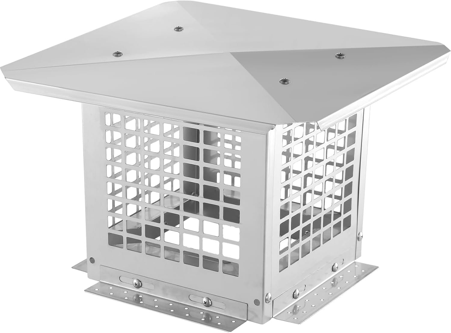 gaomon Square Chimney Cap Cover, Galvanized Steel Fireplace Chimney ...