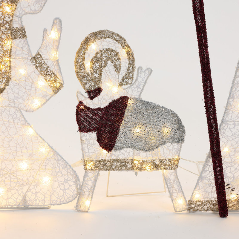 The Holiday Aisle® Lighted Nativity Christmas Outdoor Holiday ...