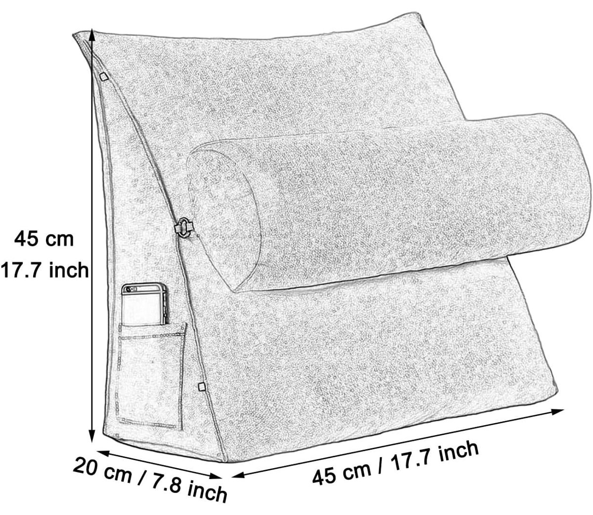 ColourTree Chenille Wedges Reading Pillow & Reviews | Wayfair