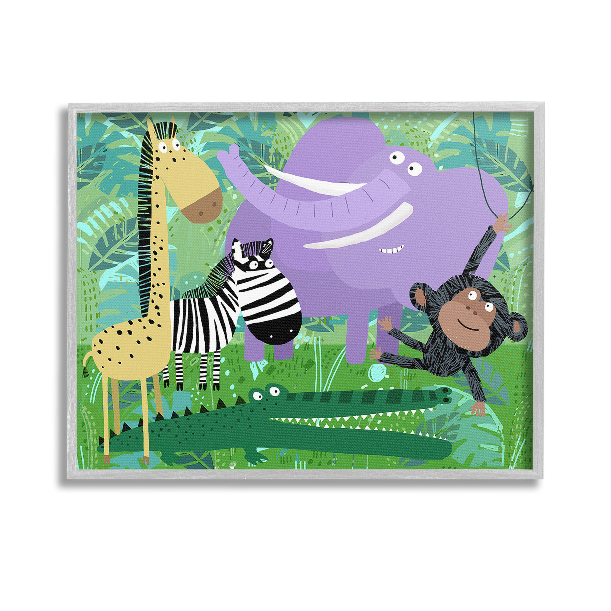 Stupell Industries " Jungle Wildlife Animals Single Picture Frame " by ...