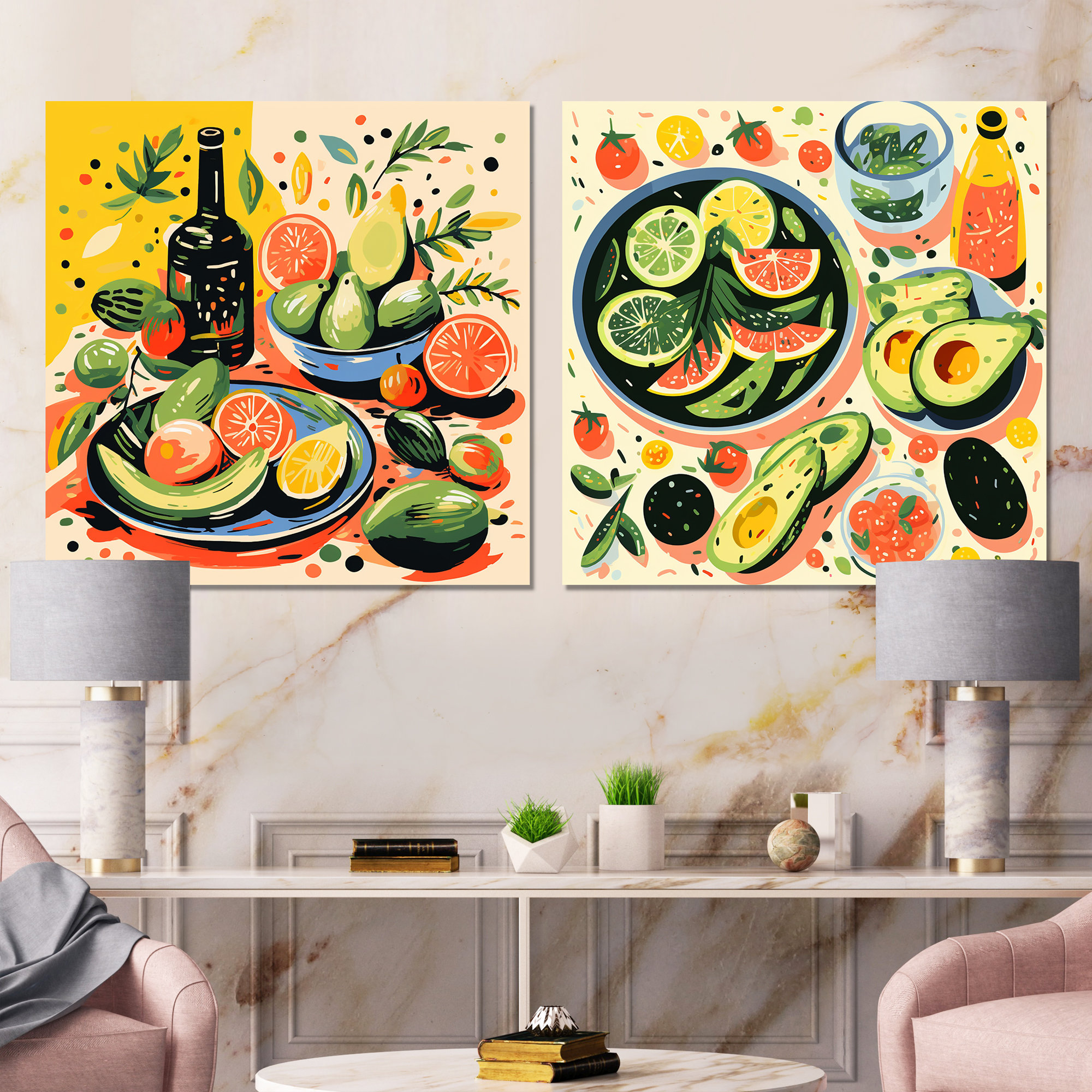 Winston Porter Green And Red Avocado Elegance I - Food Canvas Wall Art ...