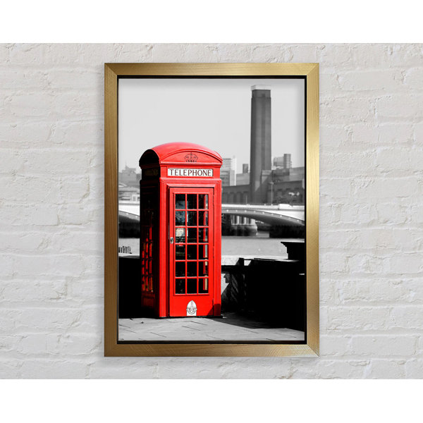 Bright Star London Red Telephone Box B N W - Single Picture Frame Art ...