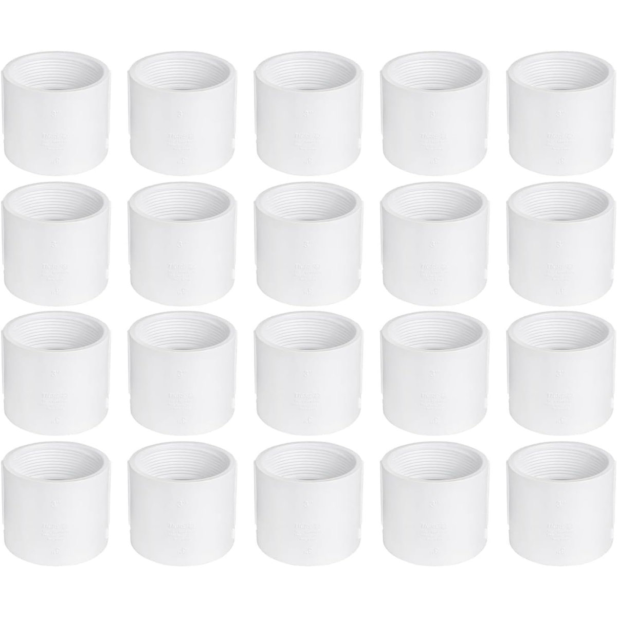 Supply Giant 3 in. White PVC DWV Female Adapter, Threaded FPT x Hub ...