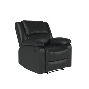 Ebern Designs Sanie 37.8" Faux Leather Manual Recliner & Reviews | Wayfair