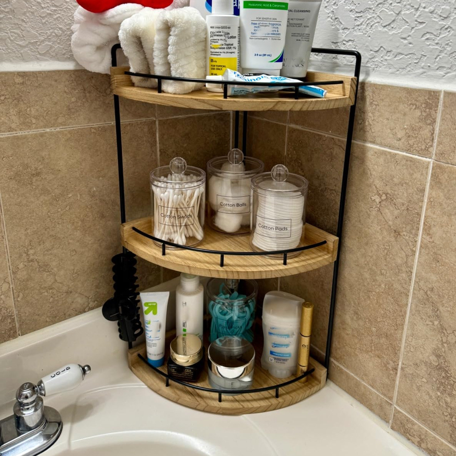 Rebrilliant 3-Tier Bathroom Organizer - Countertop & Corner Organizer ...