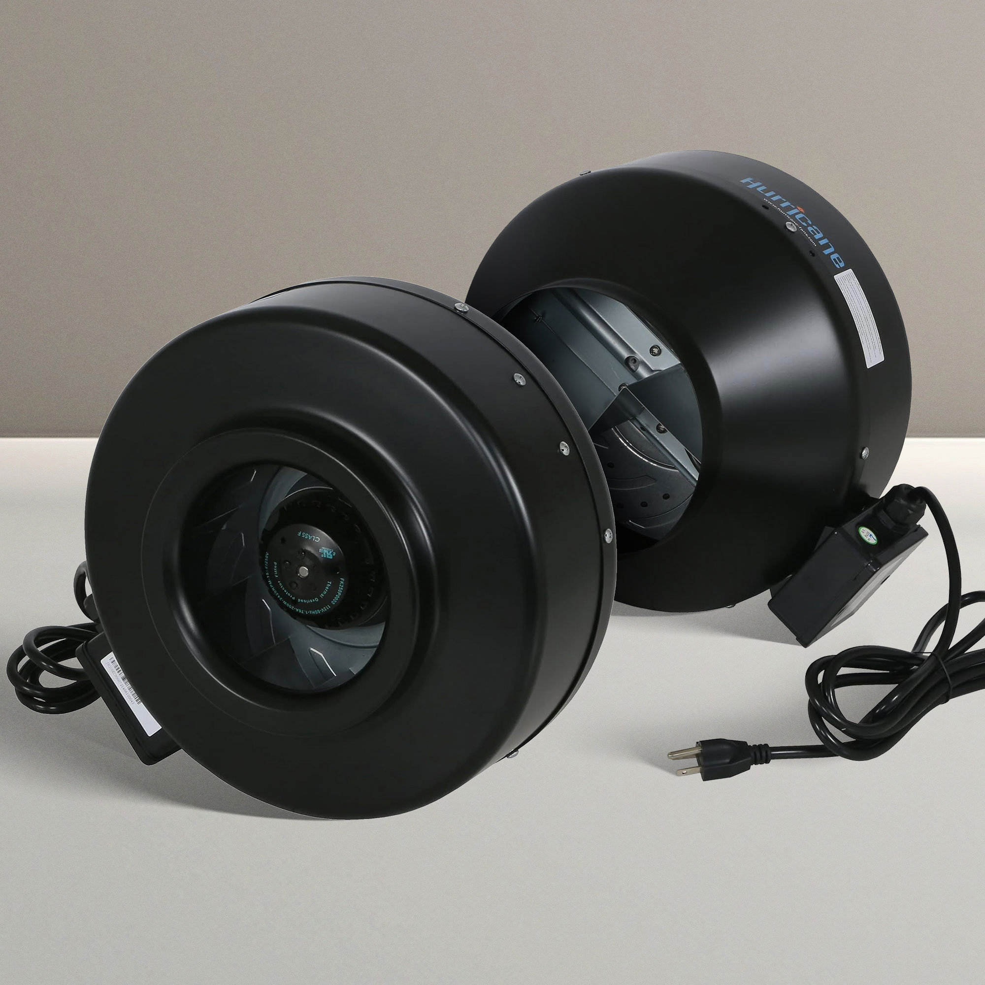 Hurricane Commercial Grade Inline Wall Fan For HVAC & Ventilation (2 ...