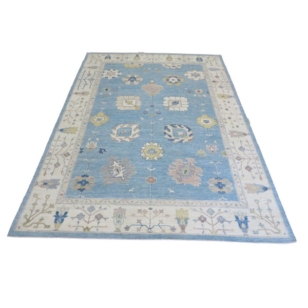 OrientalRugGalaxy One-of-a-Kind 10'1" X 13'11" Area Rug in Sky Blue ...