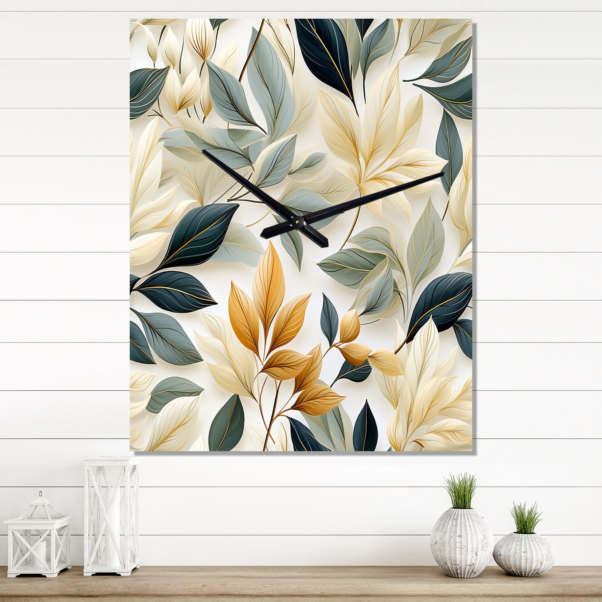 East Urban Home Neutral Leaves IV - Bohemian & Eclectic Very Large Wall ...