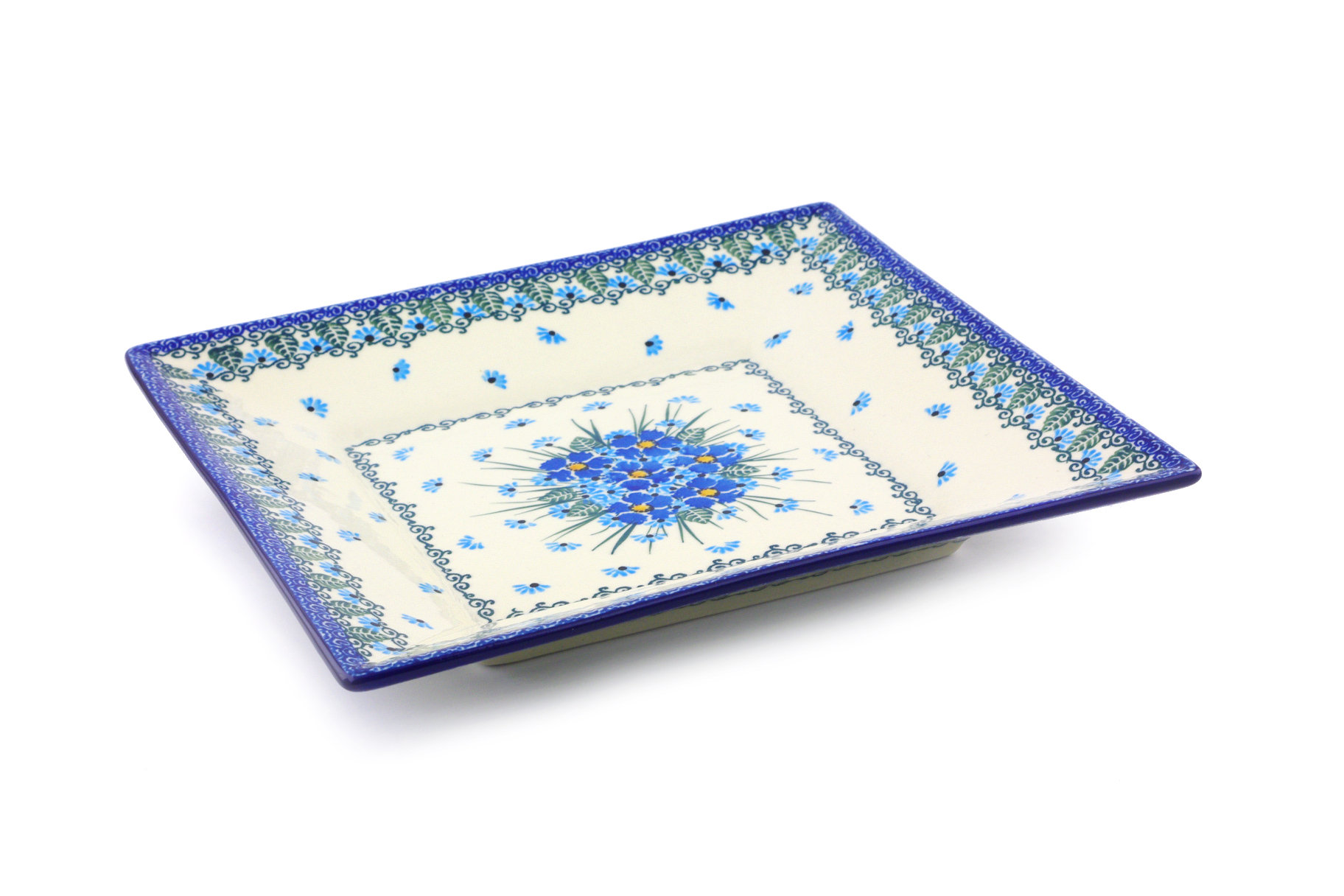 Polmedia Polish Pottery Square Plate 10-Inch Made By Ceramika ...