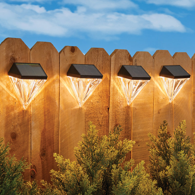 Winston Brands Unique Solar Powered Diamond Shadow Lights - Set of 4 ...