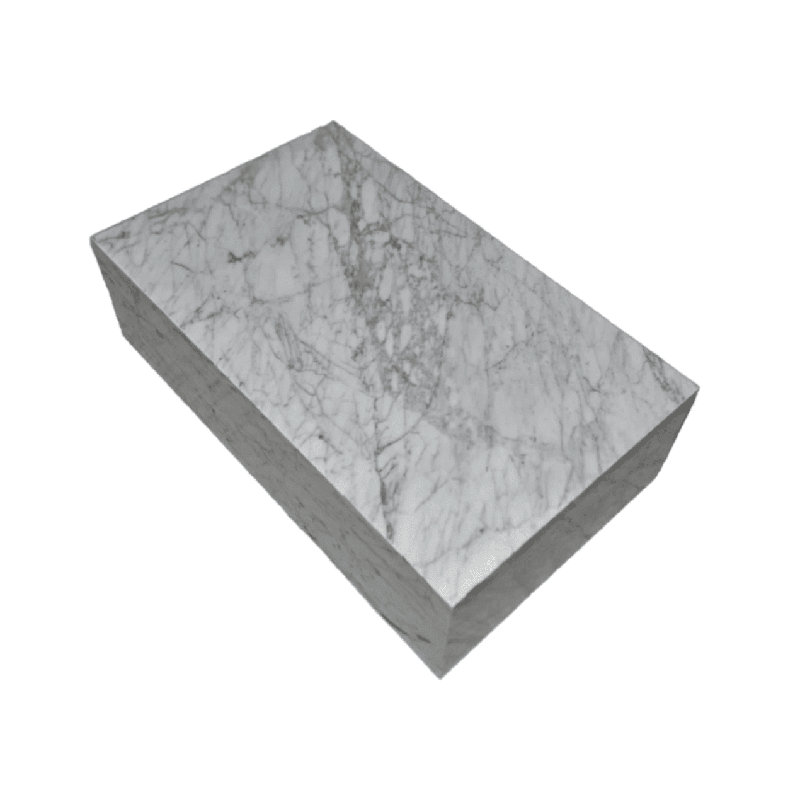 BETACH Genuine Marble Block Coffee Table - Carrara Marble & Reviews ...