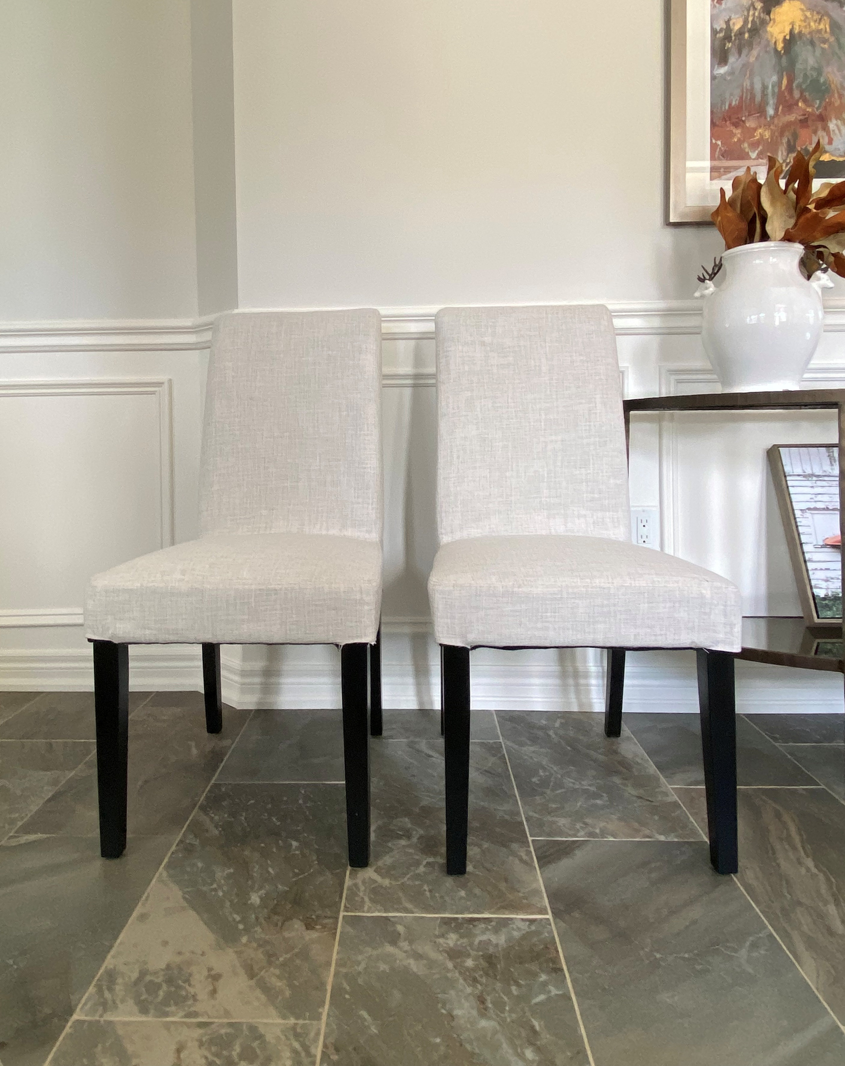 Red Barrel Studio® Richhill Bonded Leather Upholstered, Linen Fabric ...