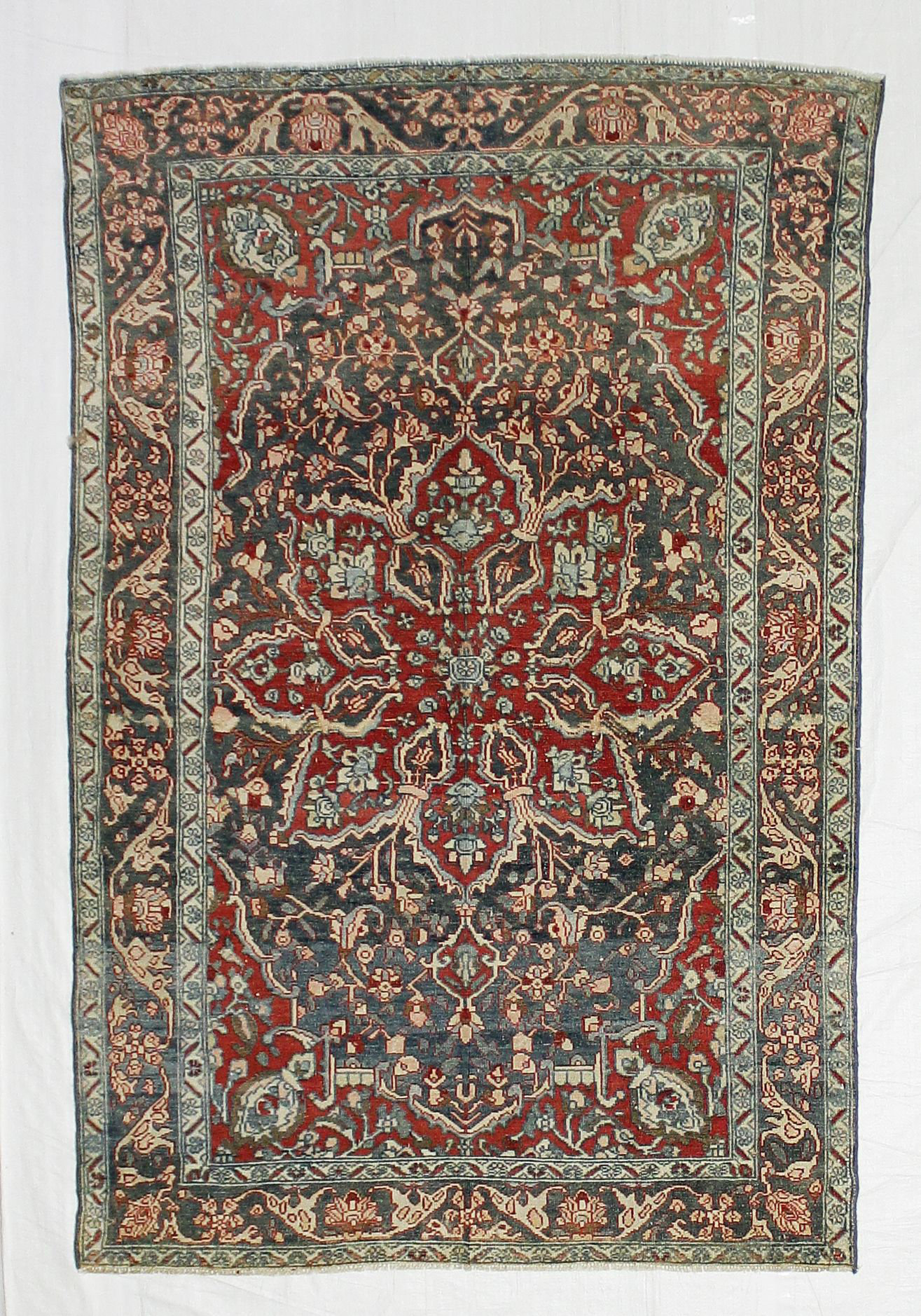 Bungalow Rose 4X7 Vintage Anatolian Turkish Distressed Handmade Oushak ...