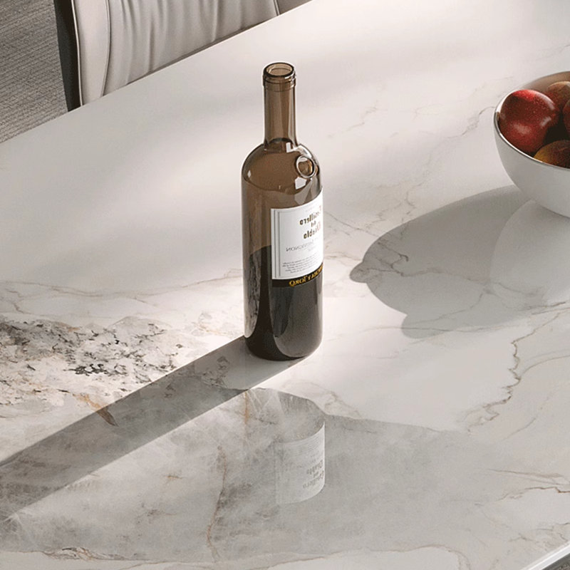 Graceful Nests Furnishings Dual Material Rock Board Top Dining Table ...