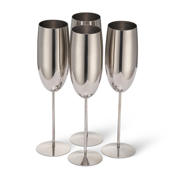 Metro Lane Vindas 285ml Stainless Steel Flute Set | Wayfair.co.uk