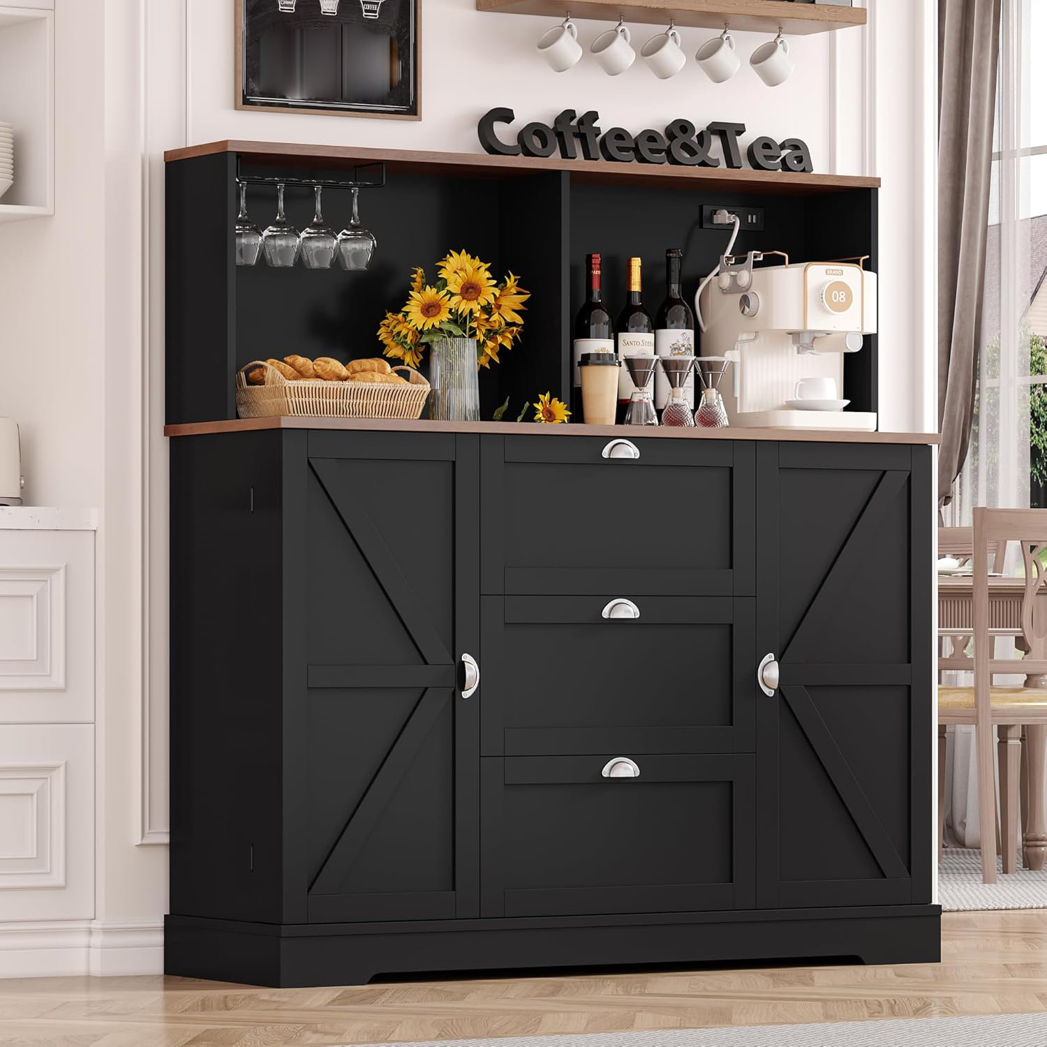 Gracie Oaks Kitchen Sideboard Buffet Cabinet | Wayfair