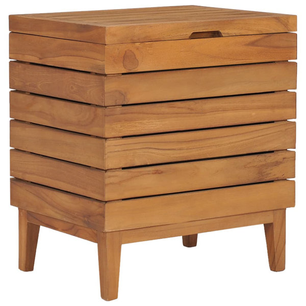 Corrigan Studio® Solid Teak Wood Laundry Basket & Reviews | Wayfair