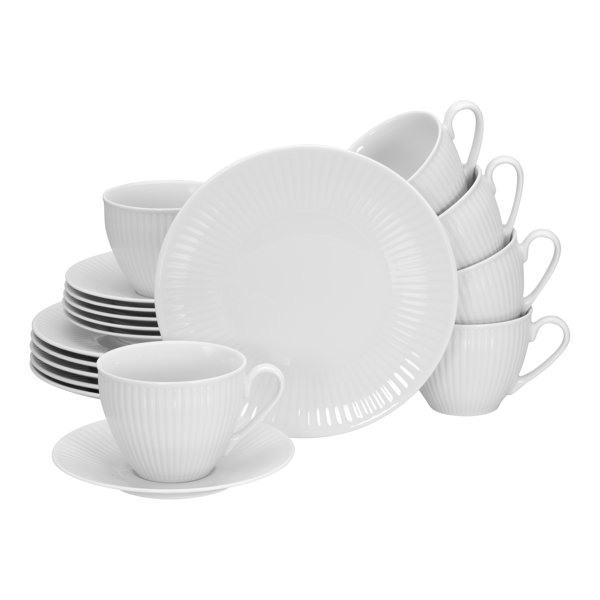 Creatable Valencia 18 Piece Porcelain Dinnerware Set - Service for 6 ...