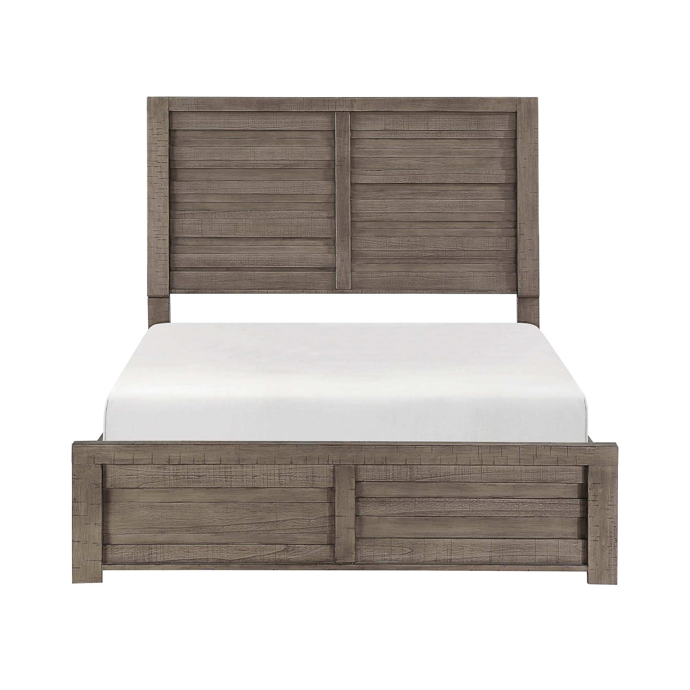 Red Barrel Studio Panel Bed 1pc Wooden Bedroom Furniture Planked ...