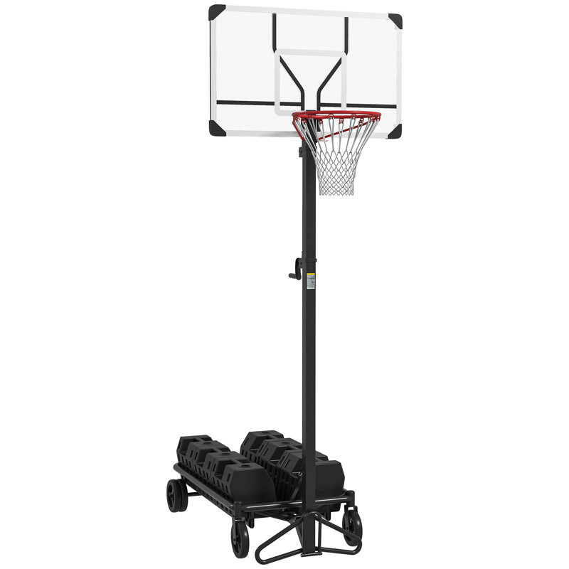 Soozier Portable Basketball Hoop, Fully Foldable Basketball Goal ...