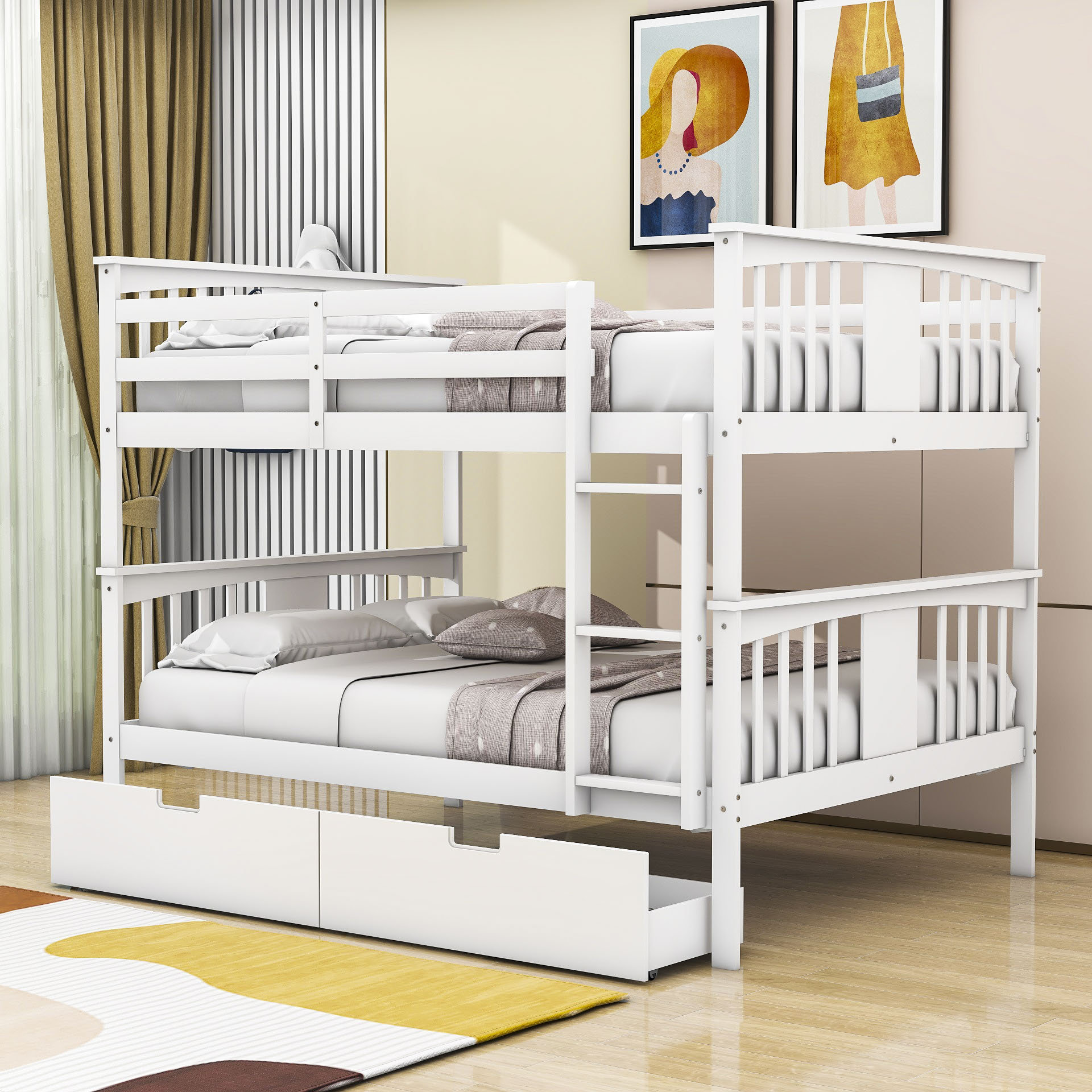 Harriet Bee Dejha Full Over Full 2 Drawer Standard Bunk Bed by Harriet ...