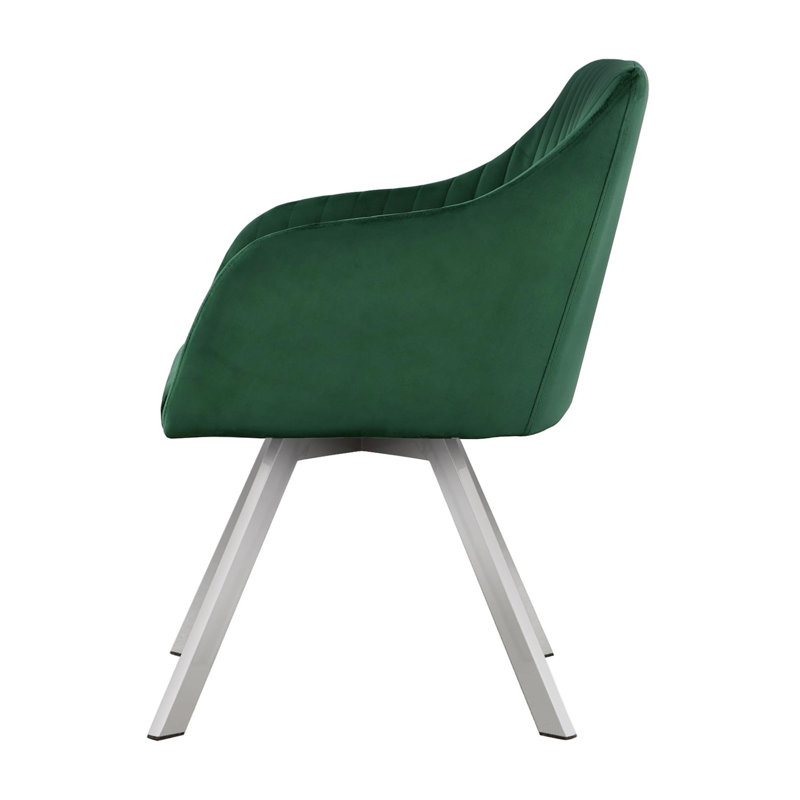 Mercer41 Simka Tufted Velvet Arm Chair in Green | Wayfair