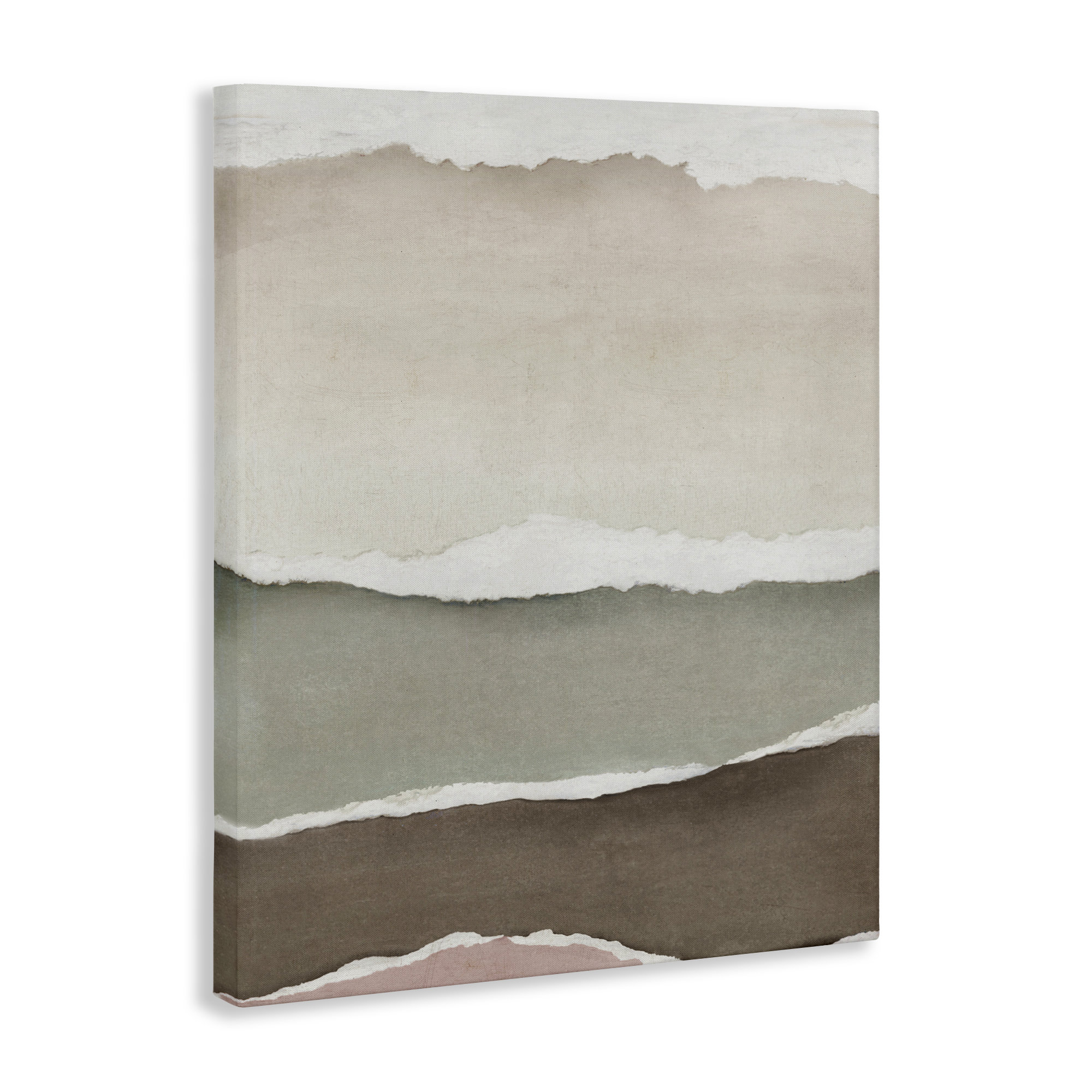 Ebern Designs Layered Torn Edges Illusion Canvas, design by Emma Peal ...