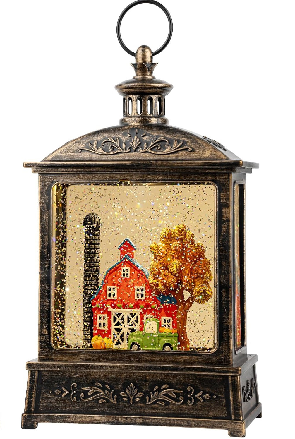 The Holiday Aisle® Fall Snow Globe Lantern Fall Decor | Wayfair