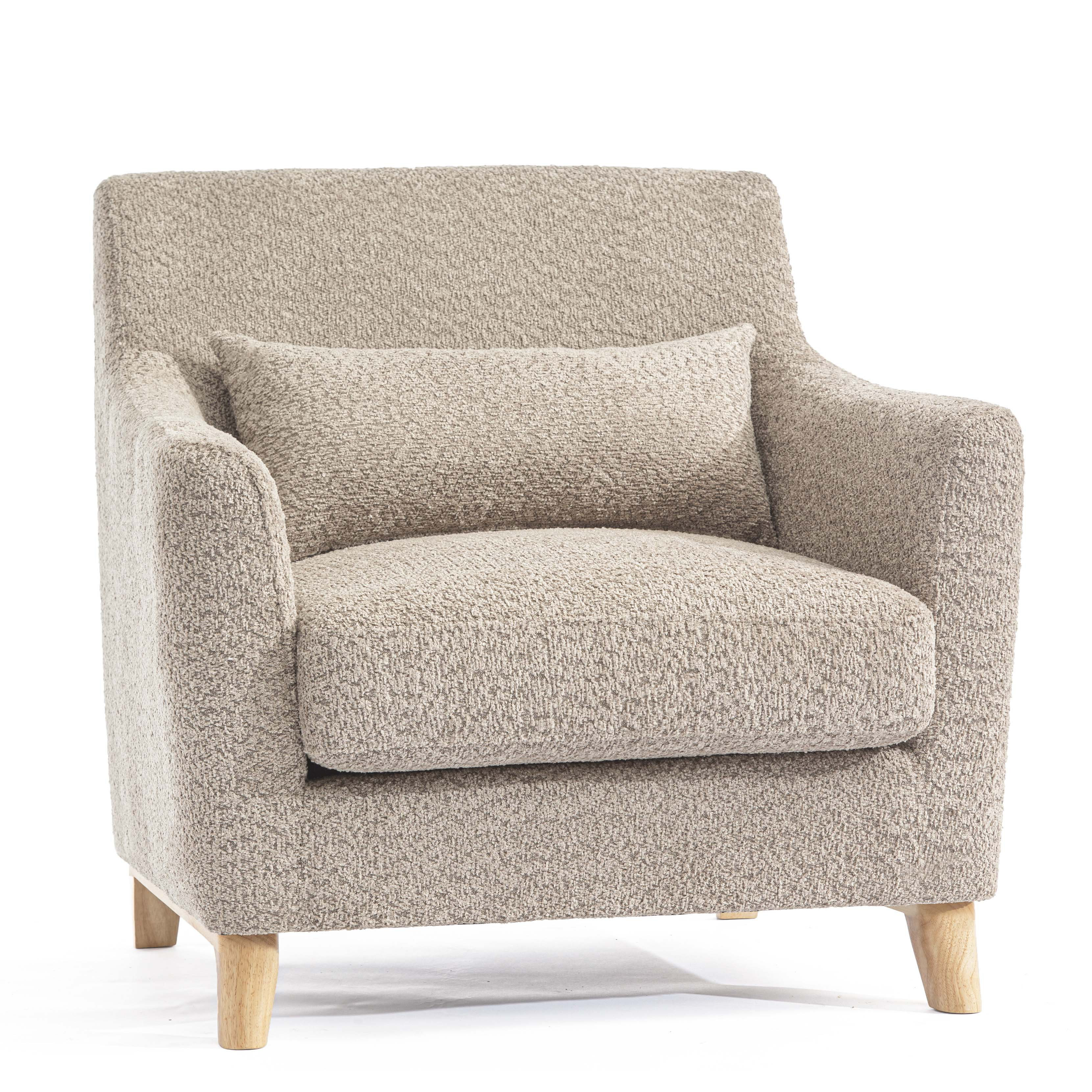 DSUNNER Single sofa chair for bedroom living room with four wooden legs ...