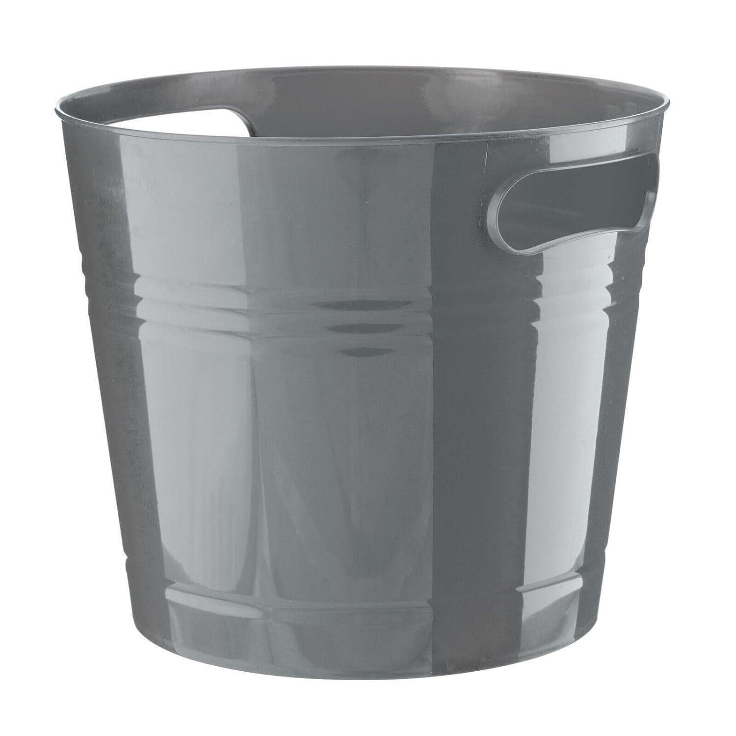 17 Stories Nir 6L Plastic Open Waste Bin Lightweight Grey Rubbish Bin ...