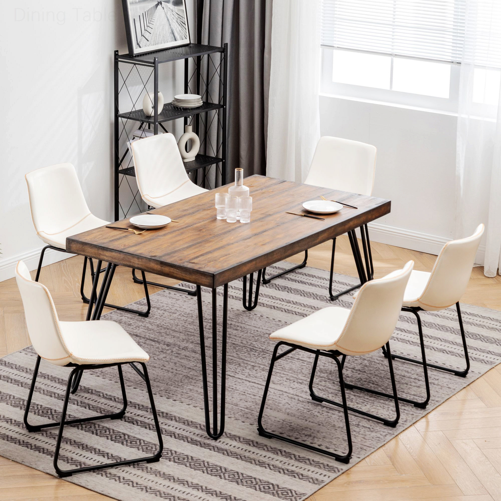 George Oliver 7-Piece Dining Table Set, One Dining Table And Six ...