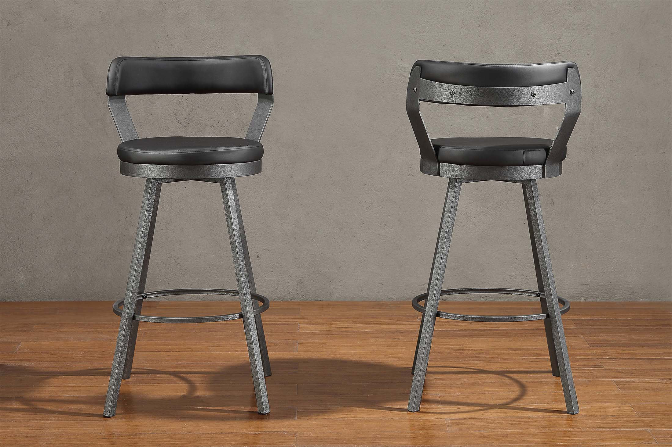 Corrigan Studio® Faux Leather Upholstered Metal Base Chairs Set of 2pc ...