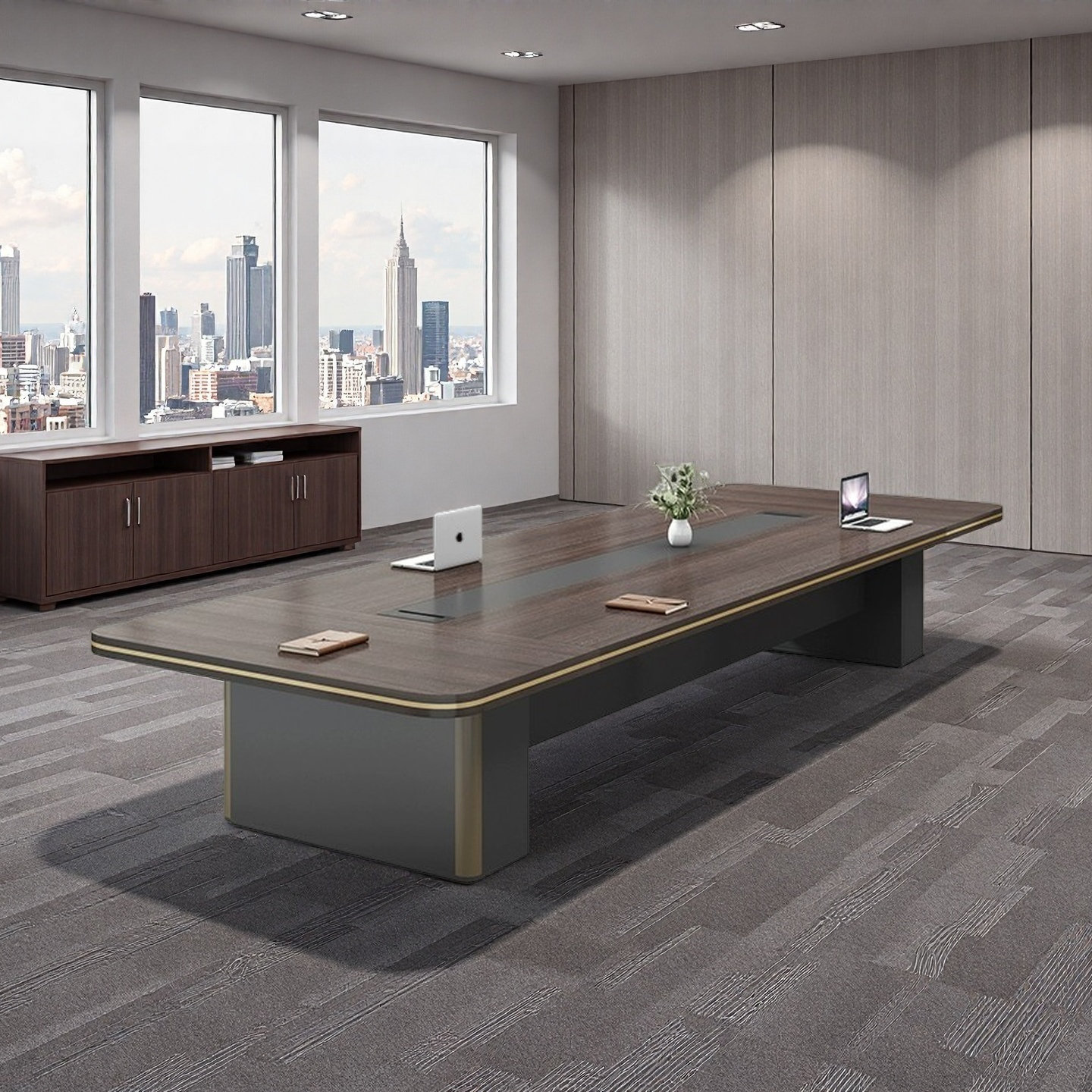 Inbox Zero Elegant Long Conference Table for Meetings. | Wayfair