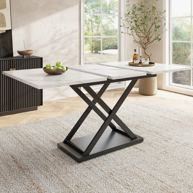 Metro Lane Extendable Dining Table 120-160×80 Cm | Wayfair.co.uk