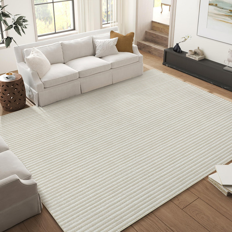 Ebern Designs Machine Washable Rug with Rubber Backing for Living Room ...