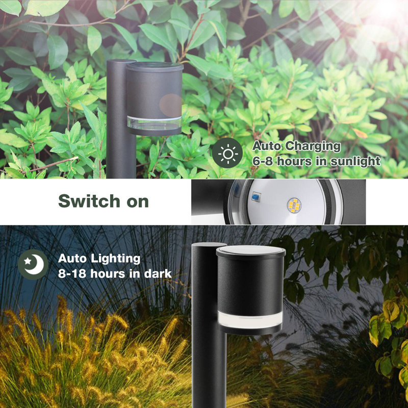 inowel Solar Outdoor Light Solar Pathway Light Wireless LED Tall Street ...