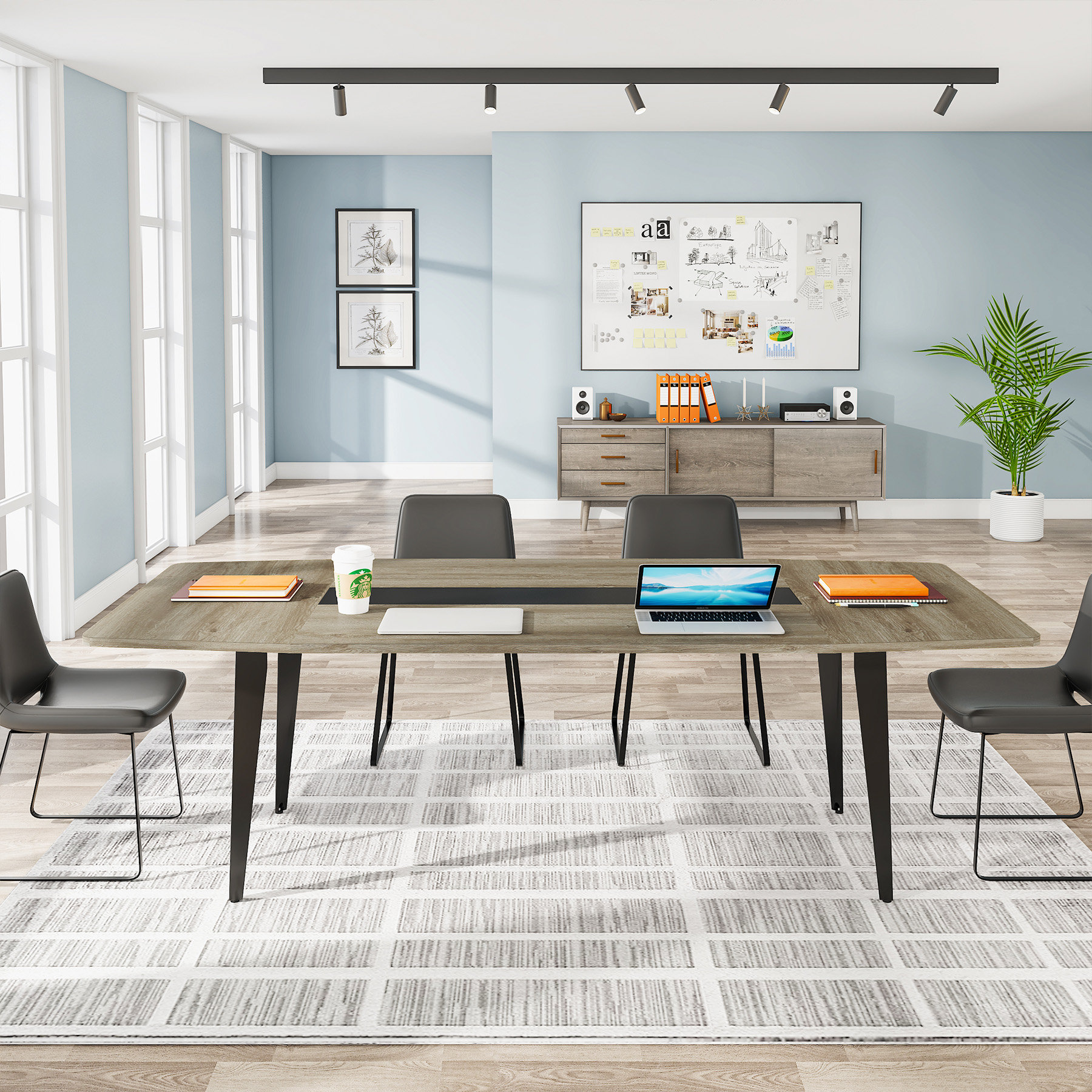 17 Stories Ryebrooke Boat Shaped Conference Table & Reviews | Wayfair