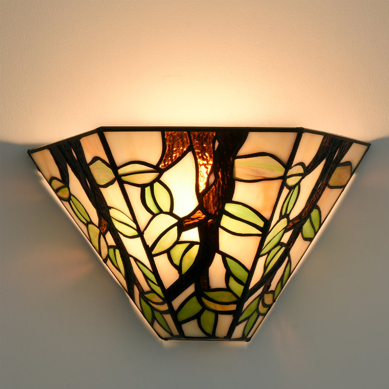 Astoria Grand Tiffany Style Wall Light Stained Glass Sconce | Wayfair