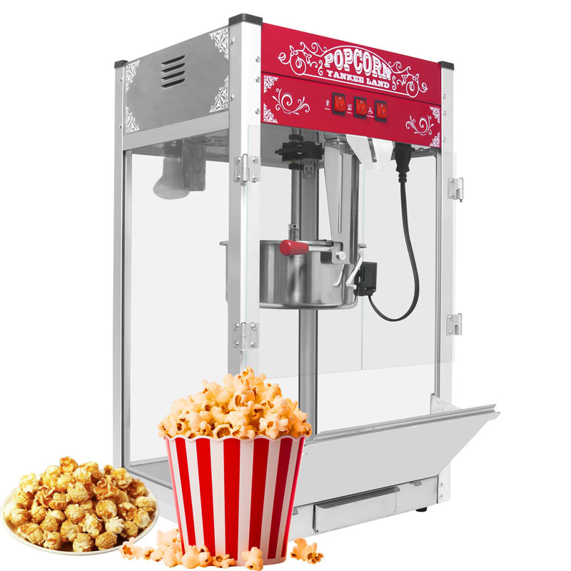 Garwarm Nostalgia Vintage 12-Ounce Tabletop Kettle Popcorn Machine ...