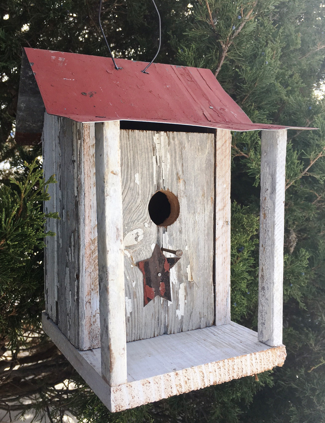 Home Bazaar Bird in Hand Bird Shack 13 in x 7 in x 7 in Birdhouse ...