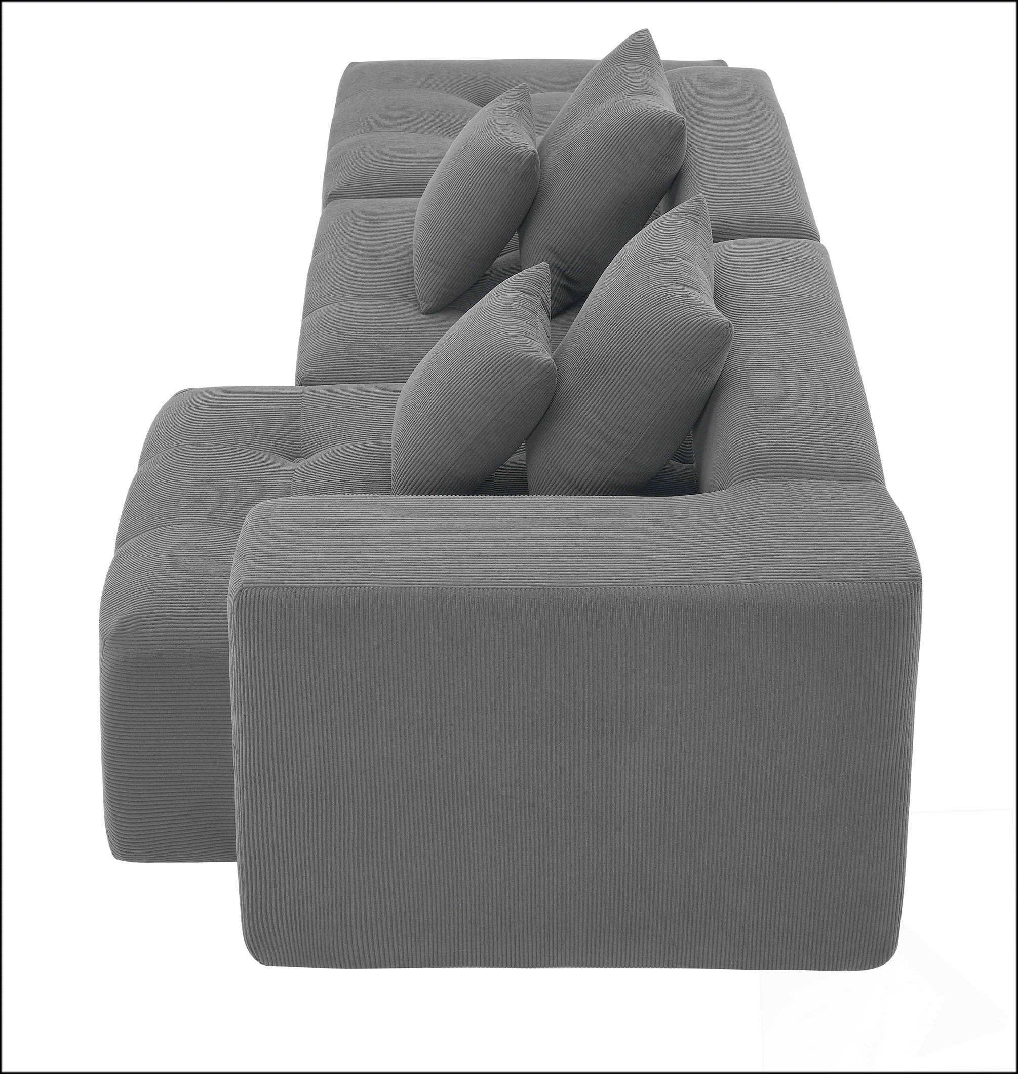 George Oliver 105.5''L Shaped Modular Sectional Sofa,Minimalist ...