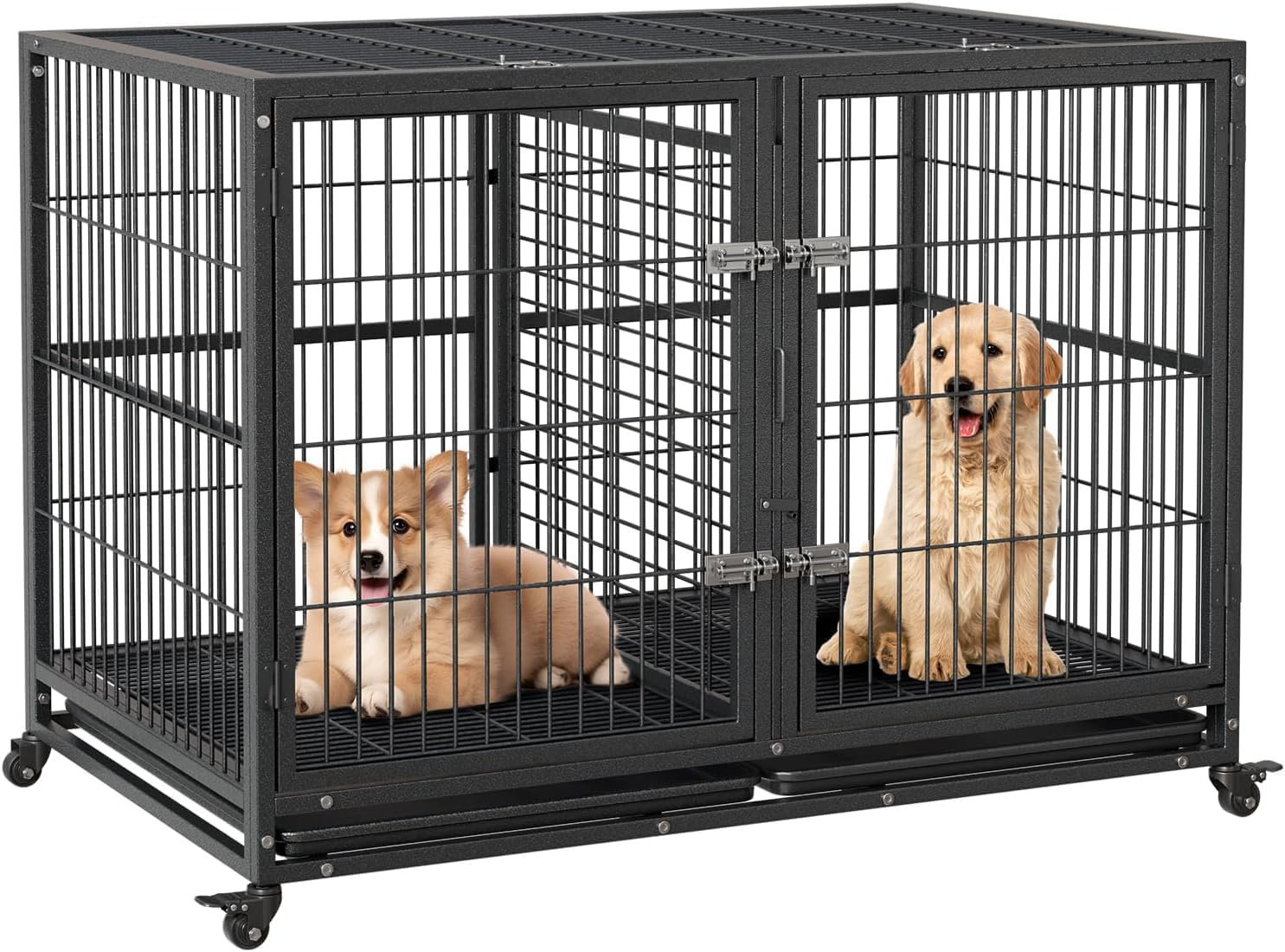 Archie & Oscar™ Heavy Duty Indestructible Dog Crate with Divider 2 ...