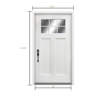 CRAFTIUM Modern Exterior Entry Front Door With 6-Lite Clean Glass ...
